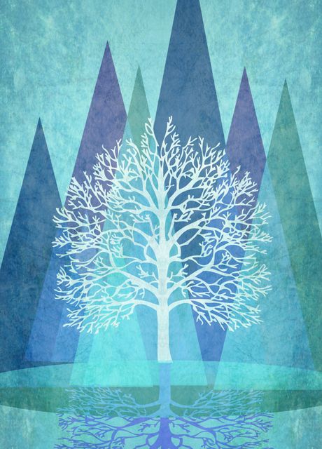 'Winter Tree' Poster by MIRIMO design | Displate
