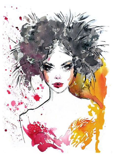 'Fashion illustration with romantic, whismical, abstract ... ' Poster ...