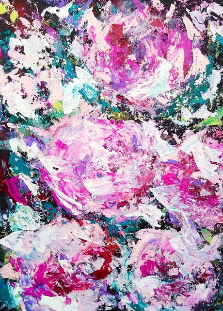 'Abstract peonies' Poster by Larisa Siverina | Displate