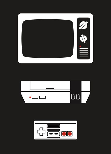 'TV + NES + Controller' Poster by Fakun | Displate