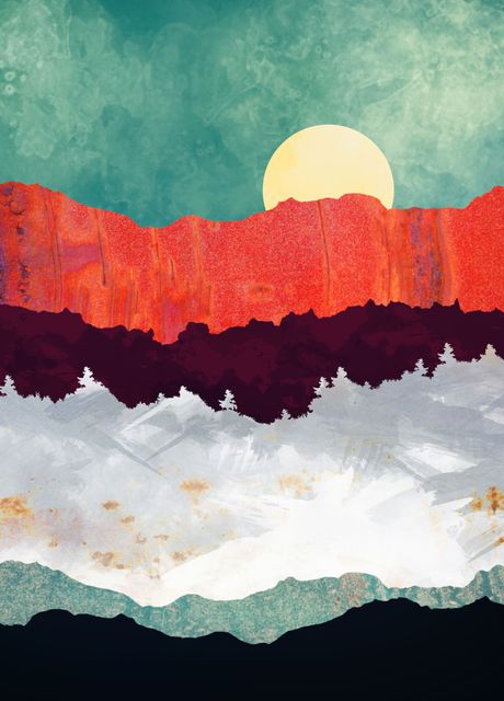 'Spring Moon' Poster by SpaceFrog Designs | Displate