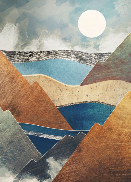 'Mountain Pass' Poster by SpaceFrog Designs | Displate