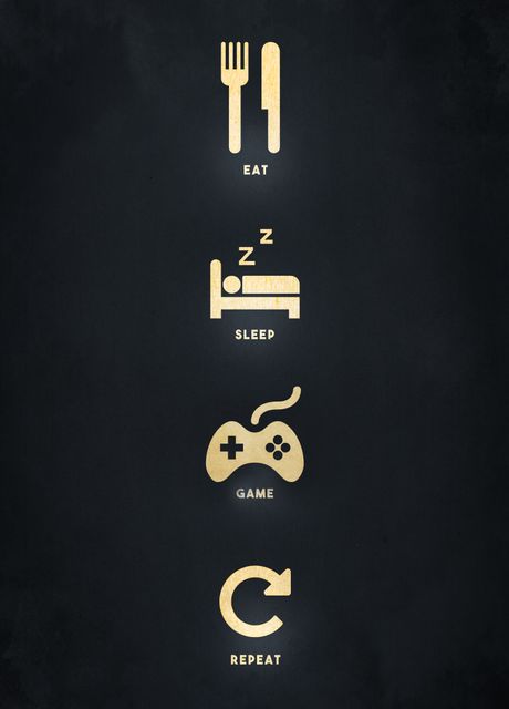 'Steps for a Gamer Life' Poster by Simon Garcia | Displate