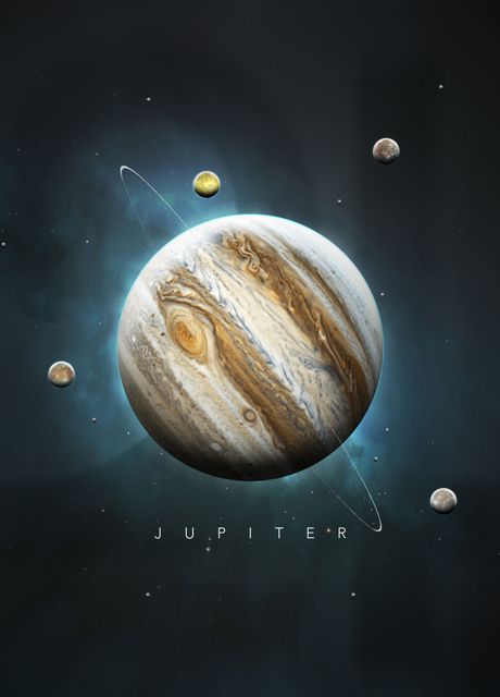 'A Portrait of the Solar System: Jupiter' Poster by Tobias Roetsch ...