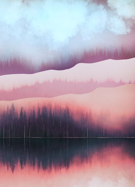 'Valentine Forest' Poster by SpaceFrog Designs | Displate