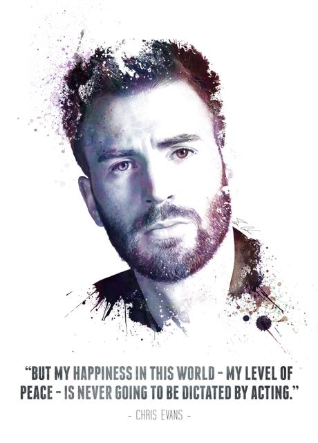 'The Legendary Chris Evans and his quote.' Poster by Swav Cembrzynski ...