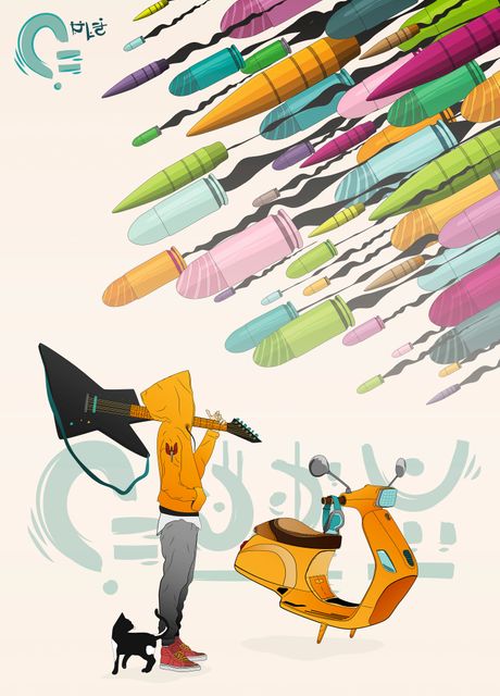 'Spring Bullets' Poster by Noel delMar | Displate