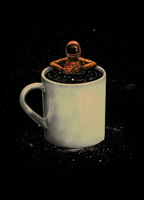 'Space Coffee' Poster by Nicebleed | Displate