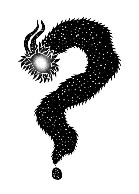 'Dragon question mark' Poster by design by sebrodbrick | Displate