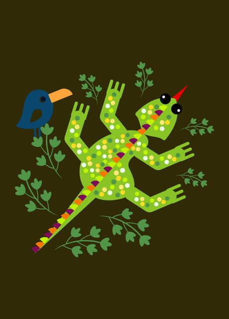 'Mr. Lizard' Poster by Heaven Seven | Displate