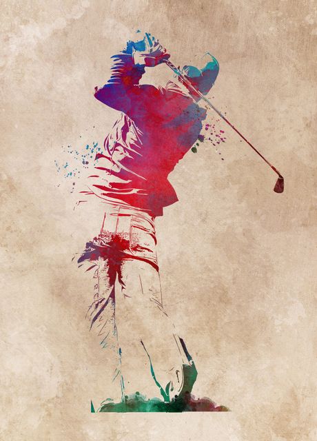 'Golf player' Poster by JBJart Justyna Jaszke | Displate
