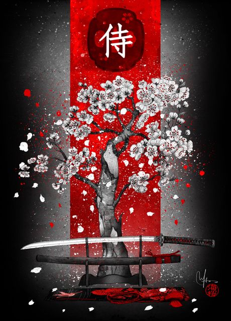 'the way of the samurai' Poster by Marine Loup | Displate