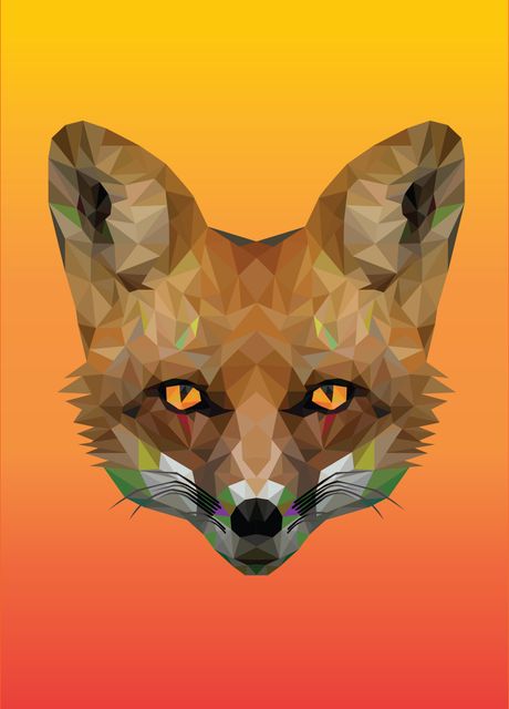 'Fox' Poster by Nurion Art | Displate