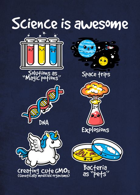 'science is awesome' Poster, picture, metal print, paint by NemiMakeit ...
