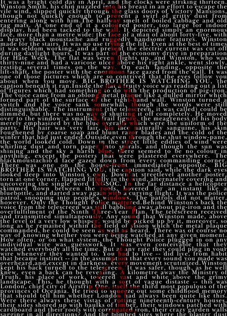 '1984 text art Poster' Poster by Scar Design | Displate