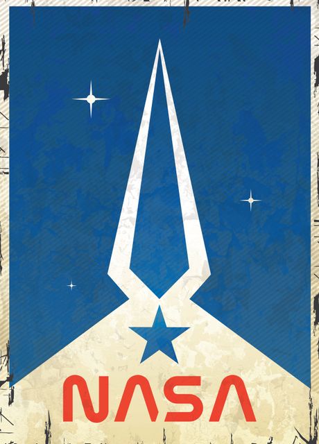 'Abstract Vintage NASA' Poster, picture, metal print, paint by Dorin ...