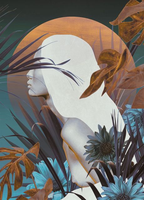 'Golden Tropical Garden' Poster by dada 22 | Displate