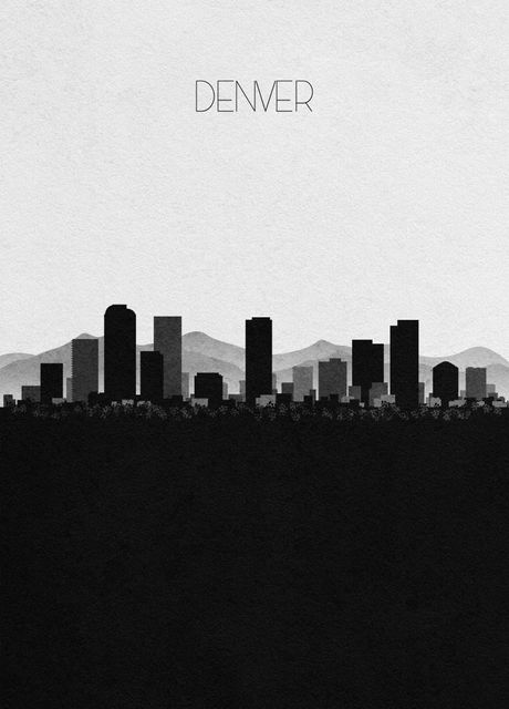 'Denver Skyline' Poster by Deniz A. | Displate