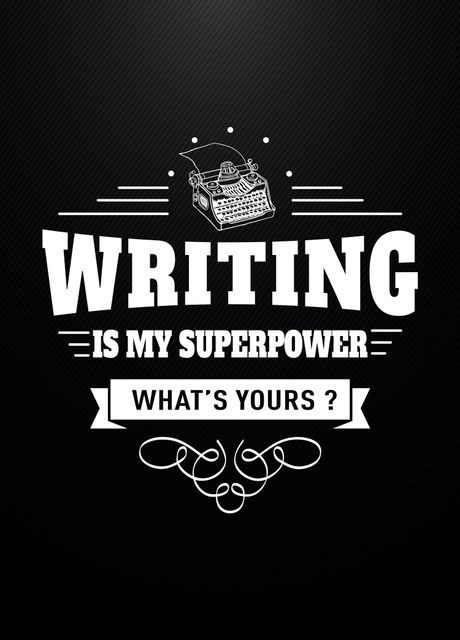 'Writing Superpower' Poster by Cornel Vlad | Displate