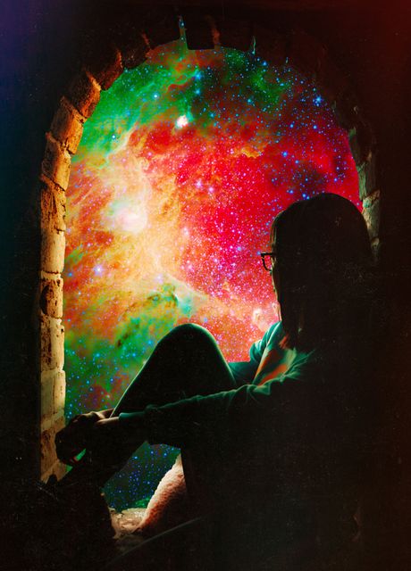 'Contemplating Life' Poster by seam less | Displate