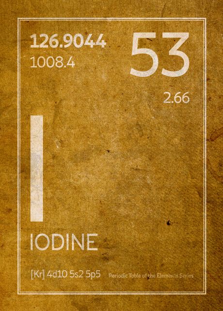 'Iodine Element Symbol' Poster, picture, metal print, paint by Design ...