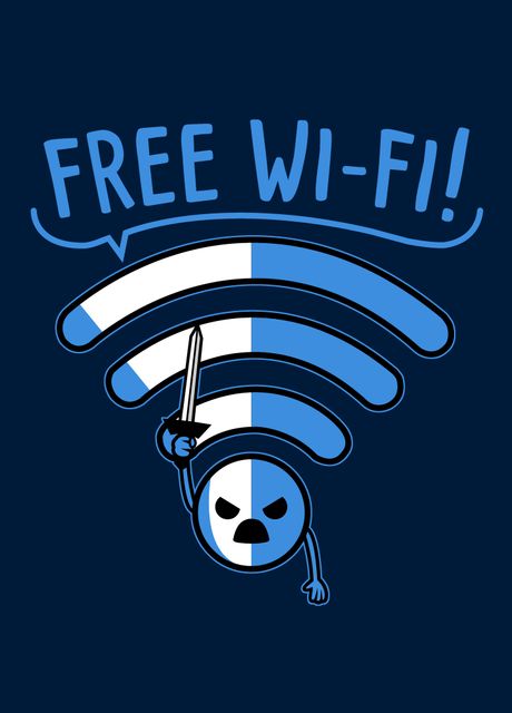 'Free Wi-Fi!' Poster by Rafael Jurado Castillo | Displate