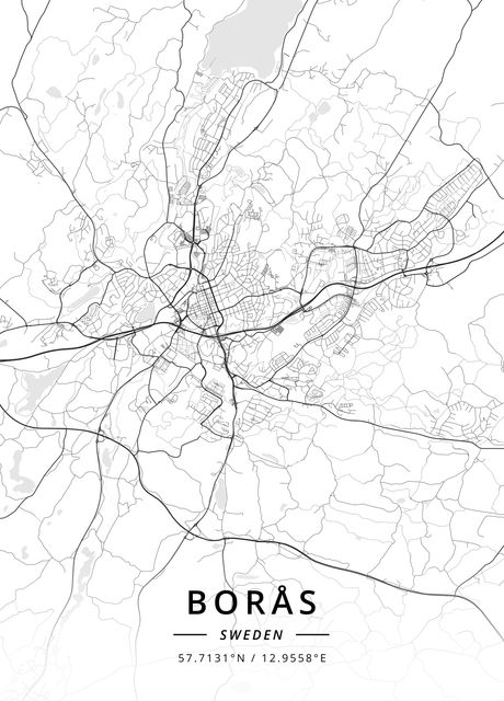 'Boras, Sweden' Poster by Designer Map Art | Displate