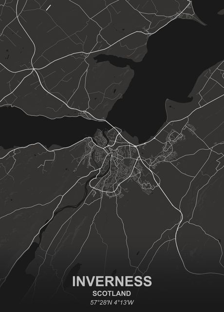 'INVERNESS SCOTLAND' Poster by Iwoko | Displate