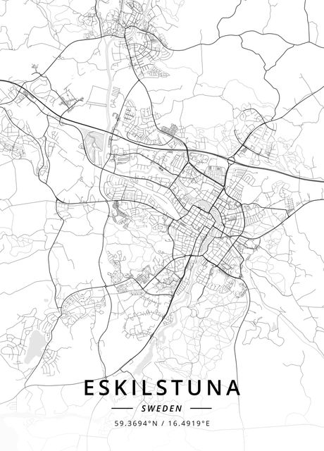 'Eskilstuna, Sweden' Poster by Designer Map Art | Displate