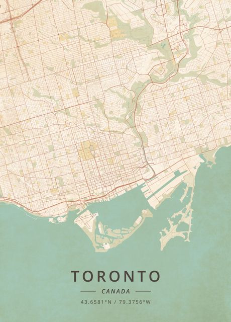 'Toronto Canada' Poster by Designer Map Art | Displate