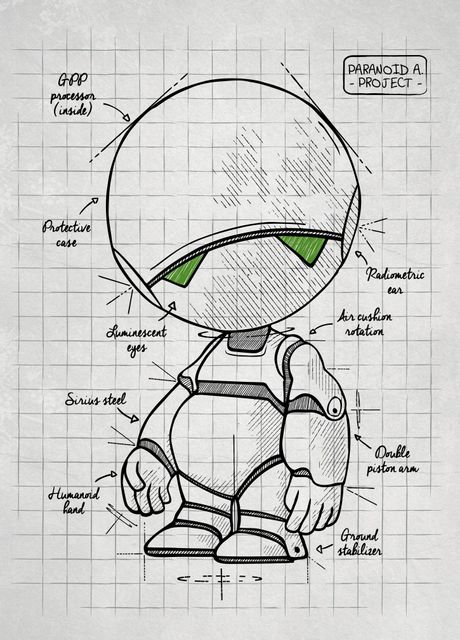 'Marvin Plan' Poster by Olivier Delmas | Displate