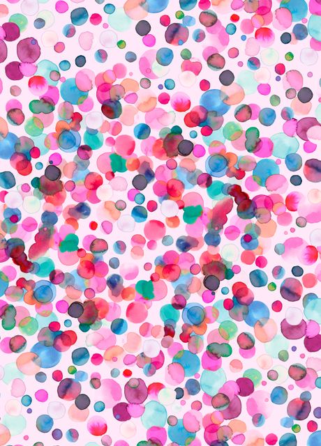 'Water Color Drops Pink' Poster by Ninola Design | Displate