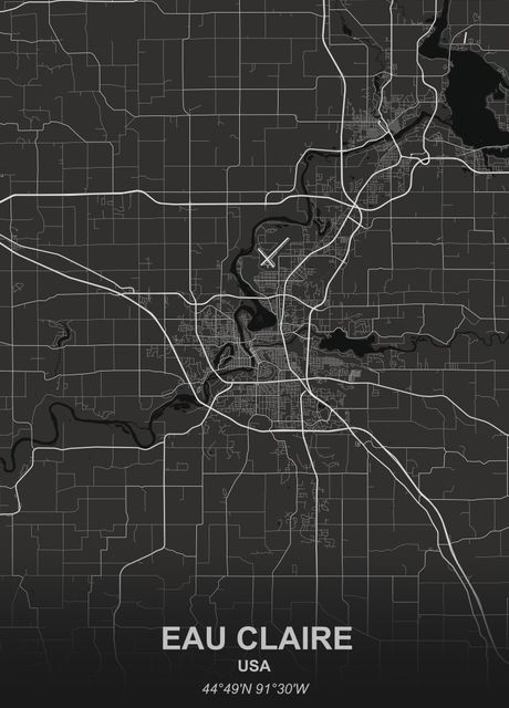 'EAU CLAIRE USA' Poster by Iwoko | Displate