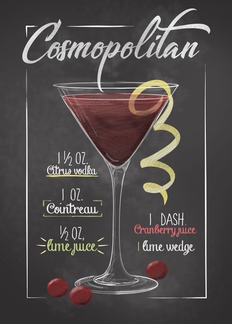 'Cocktail Bar Cosmopolitan' Poster by Giovanni Poccatutte | Displate