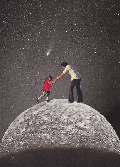 ' Moon [collage]' Poster by Lerson Pannawit | Displate