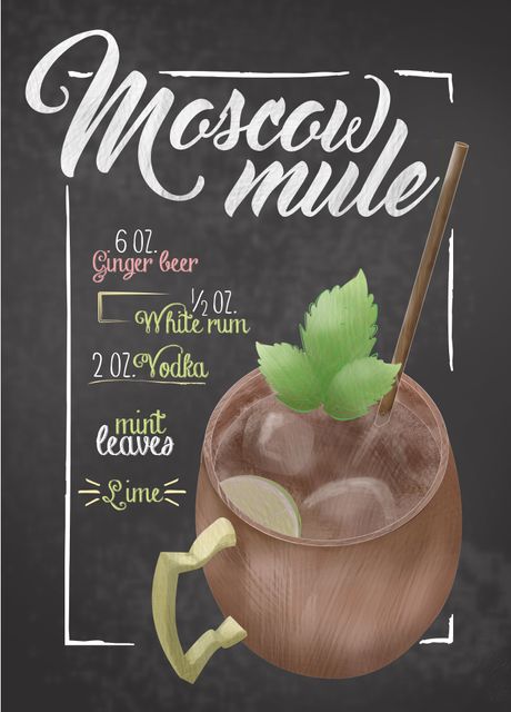 'Moscow Mule Cocktail Bar' Poster by Giovanni Poccatutte | Displate