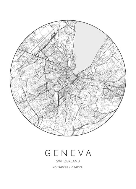 'Geneva Switzerland' Poster by Yak Yak | Displate