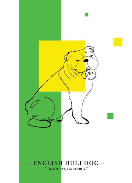 'English bulldog' Poster by sevendots and pakozdi | Displate