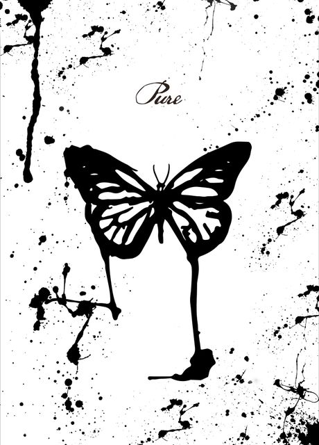 'Ink splatter butterfly ' Poster by Diana Cast | Displate