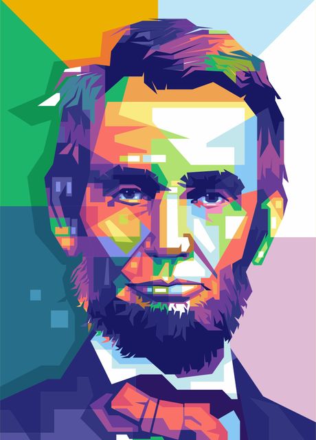 'Abraham Lincoln' Poster by Wpap Artist | Displate