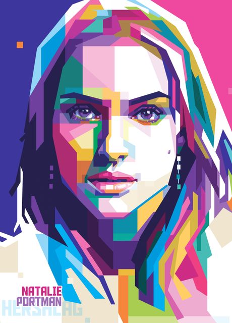 'Natalie Portman WPAP' Poster by Oppa Rudy | Displate
