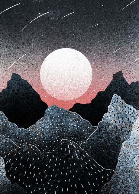 'A red Starfield sky' Poster by Steve Wade | Displate