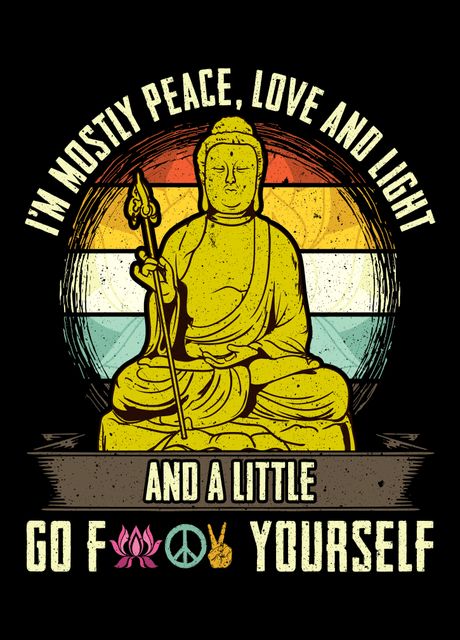 'Buddha Yoga Zen Funny ' Poster by Wonderful Dream Picture | Displate