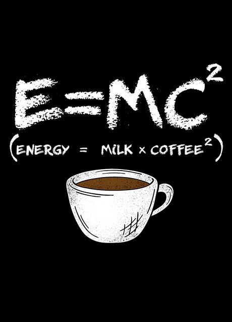 'E MC Energy Milk Coffee' Poster, picture, metal print, paint by ...