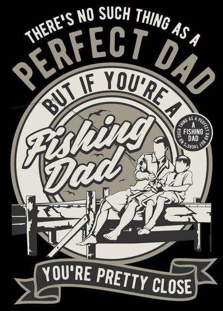 'Fishing Dad' Poster by Chris Simmons | Displate