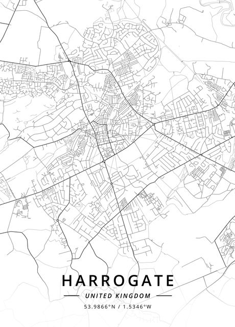 'Harrogate United Kingdom' Poster by Designer Map Art | Displate