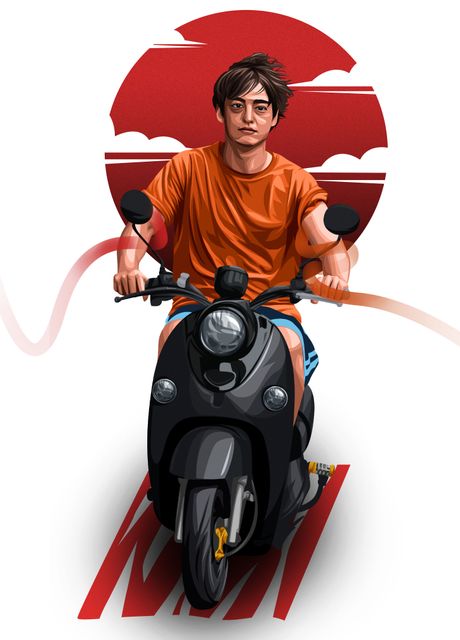 'Joji on Scooter' Poster by Athlehema by MochtretPro | Displate
