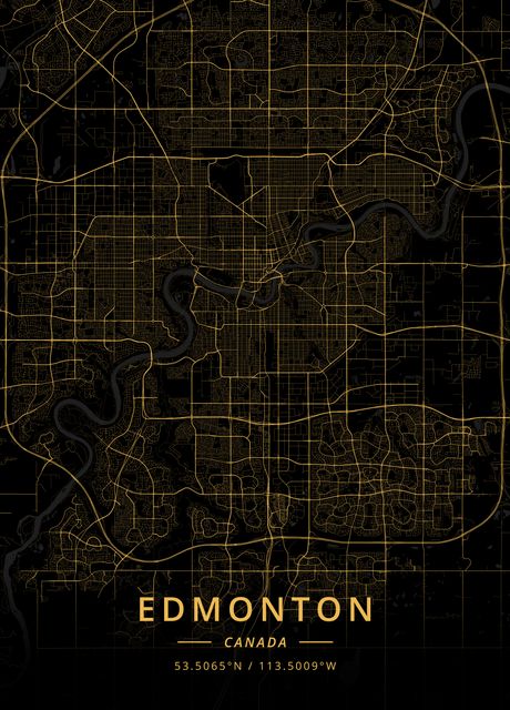 'Edmonton Canada' Poster by Designer Map Art | Displate