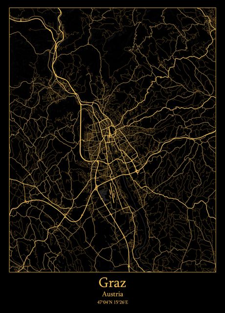 'Graz Austria' Poster by Iwoko | Displate