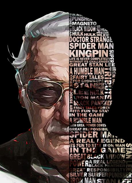 'STAN LEE' Poster, picture, metal print, paint by PrintShop | Displate
